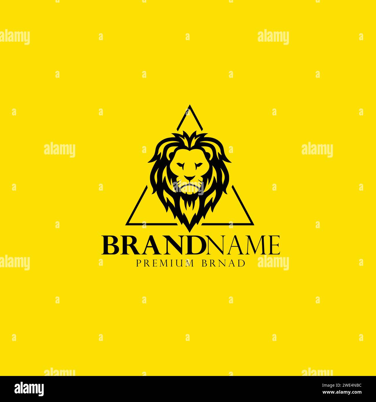 Minimalist lion head logotype design Stock Vector Image & Art - Alamy