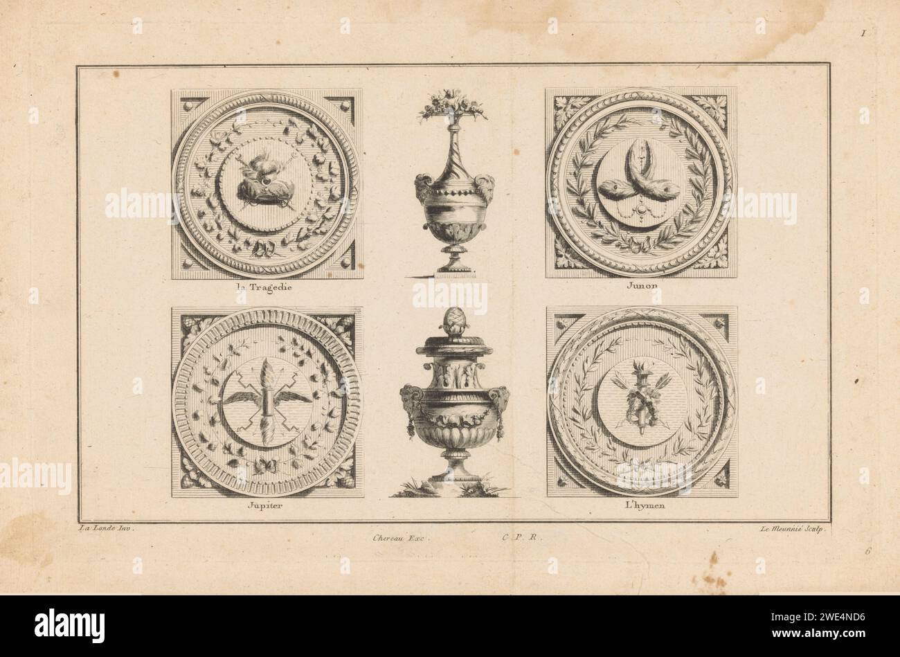 Tragedy, Juno, Jupiter in Hymen, C. Le Meunnié, After Richard de ...
