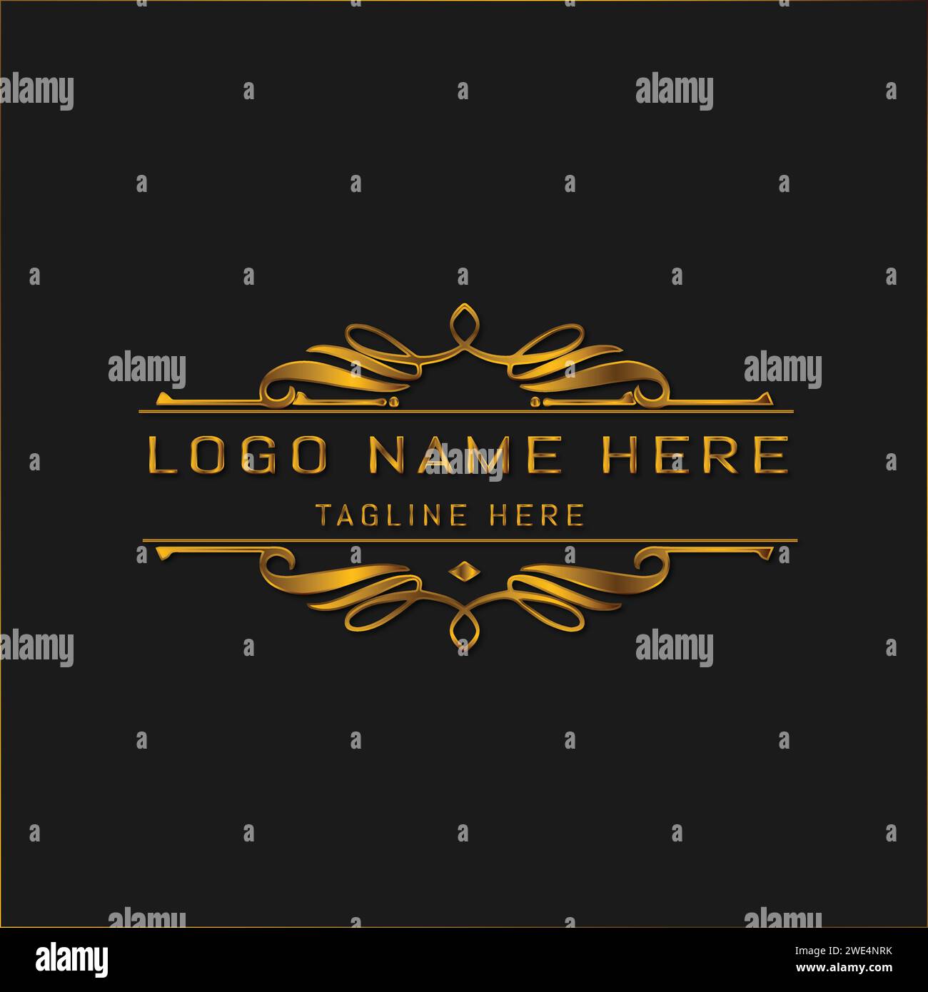 Luxury decorative golden floral ornament frame vector illustration ... Luxury decorative golden floral ornament frame vector illustration ...