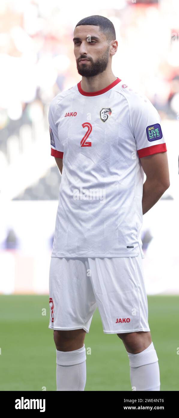 AL KHOR, QATAR - JANUARY 23: Aiham Ousou of Syria football national ...