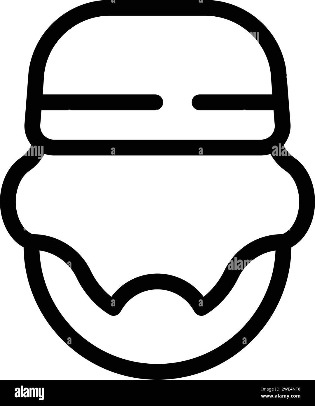 Muslim bearded man icon outline vector. Outfit clothes. People saudi ...