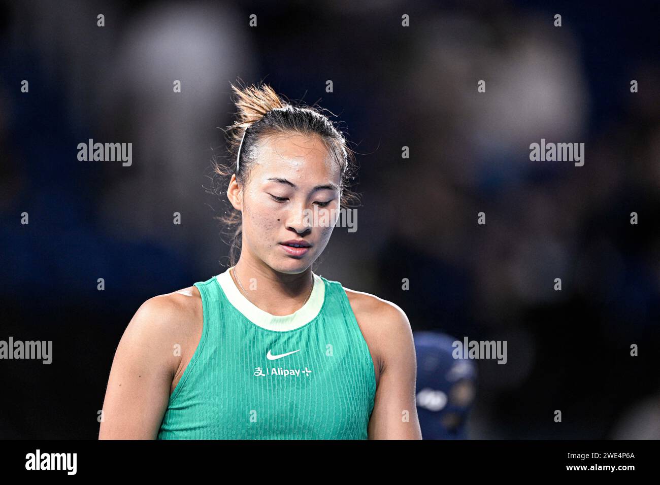Melborune, Australia. 22nd Jan, 2024. Qinwen Zheng of China during the ...