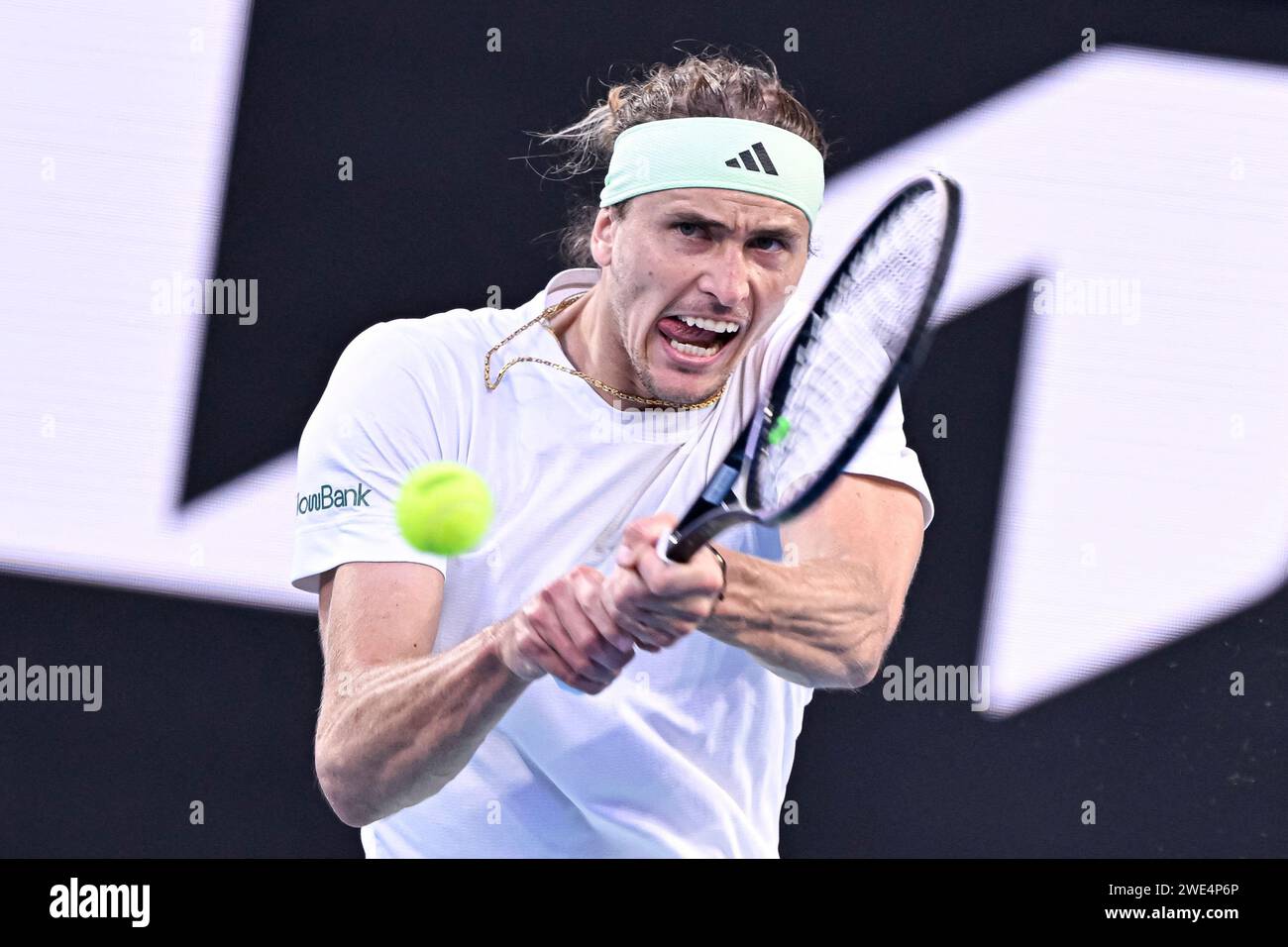 Melborune, Australia. 22nd Jan, 2024. Sascha Alexander Zverev of Germany during the Australian ...