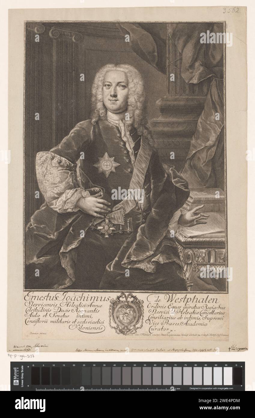 PortraT van Ernst Joachim von Westphalen, Christian Fritzsch, after ...