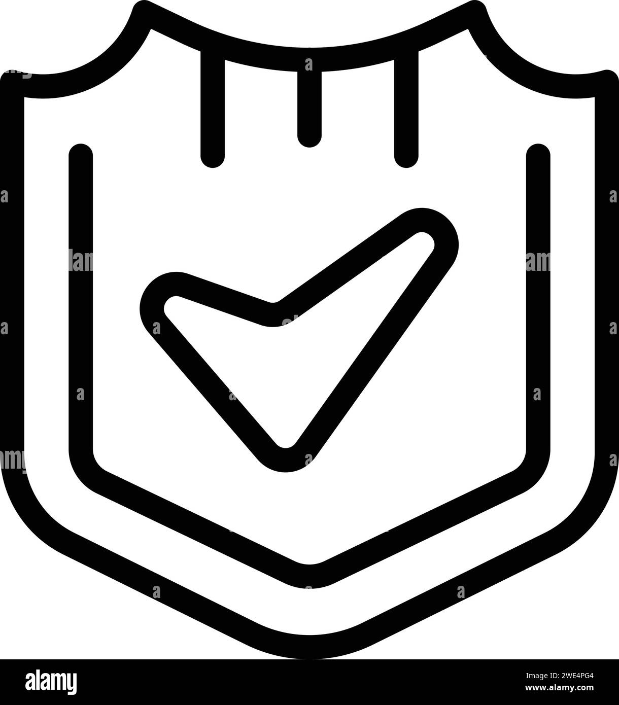 Secured money icon outline vector. Solitary dark. Bank cash Stock ...