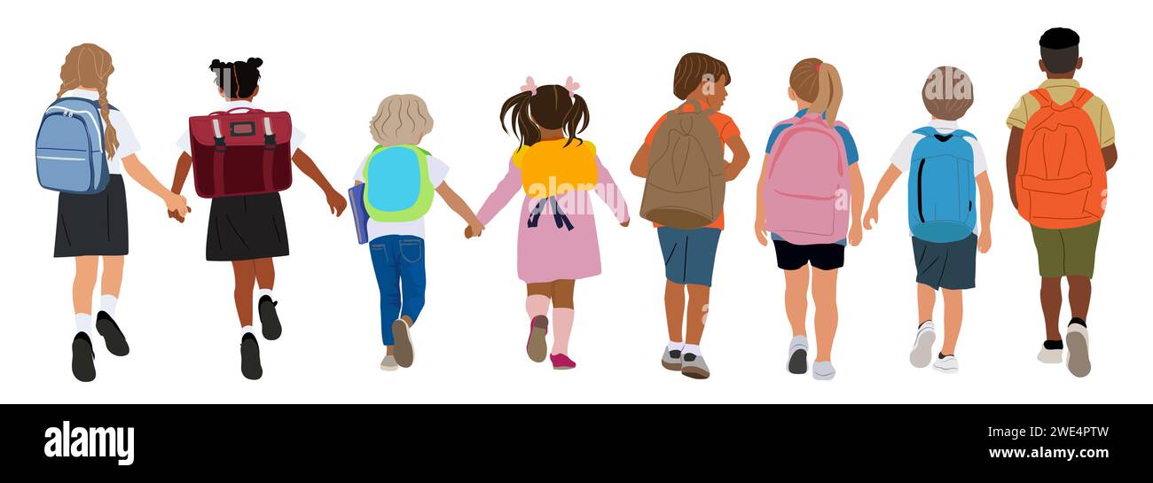 Walk to school primary Stock Vector Images - Alamy