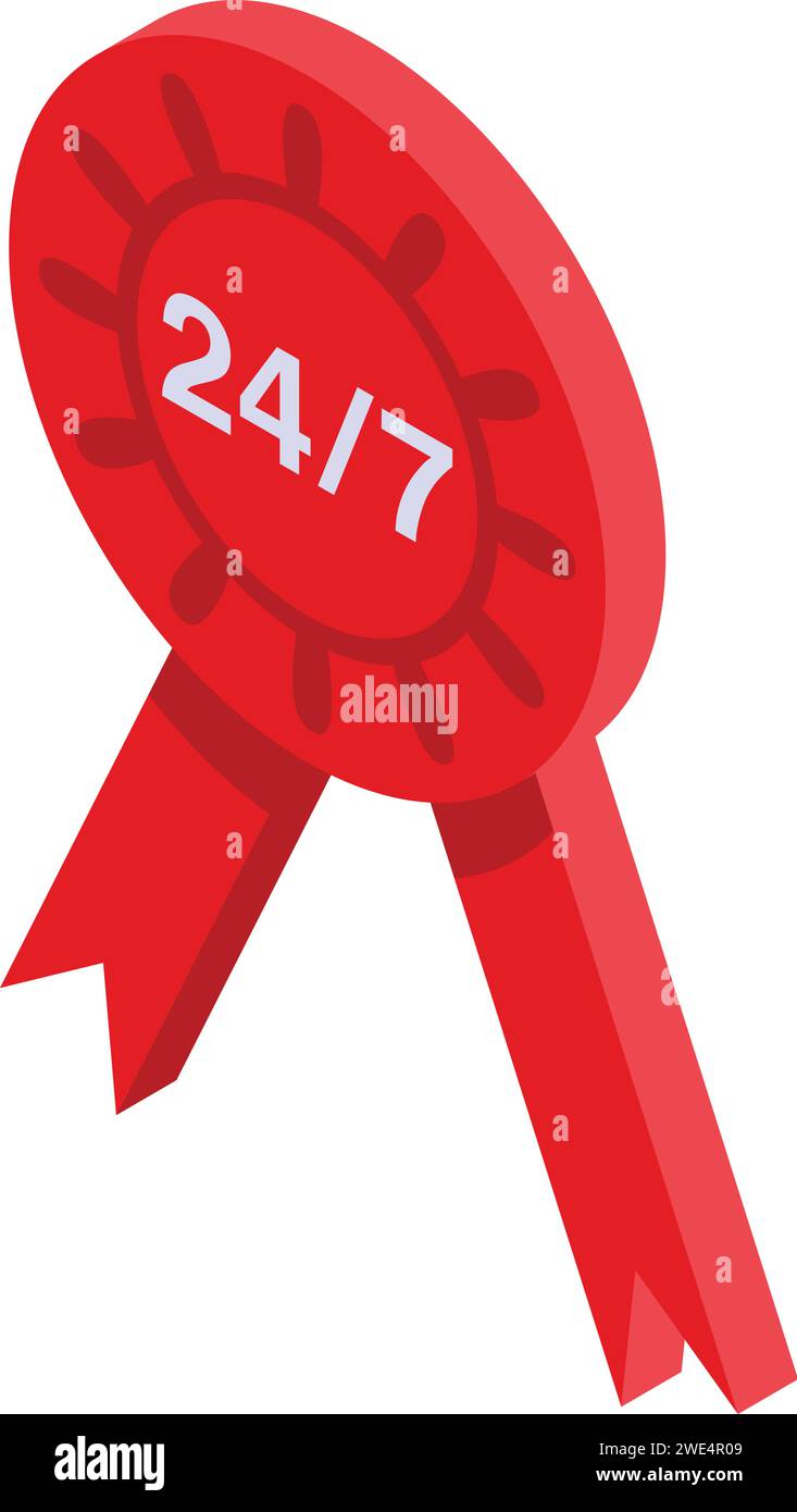 24 hours open shop icon isometric vector. Sign mall. Changed city food ...