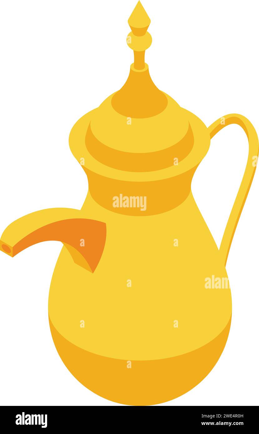 Arabian tea pot icon isometric vector. Stadium arena sport. Country ...