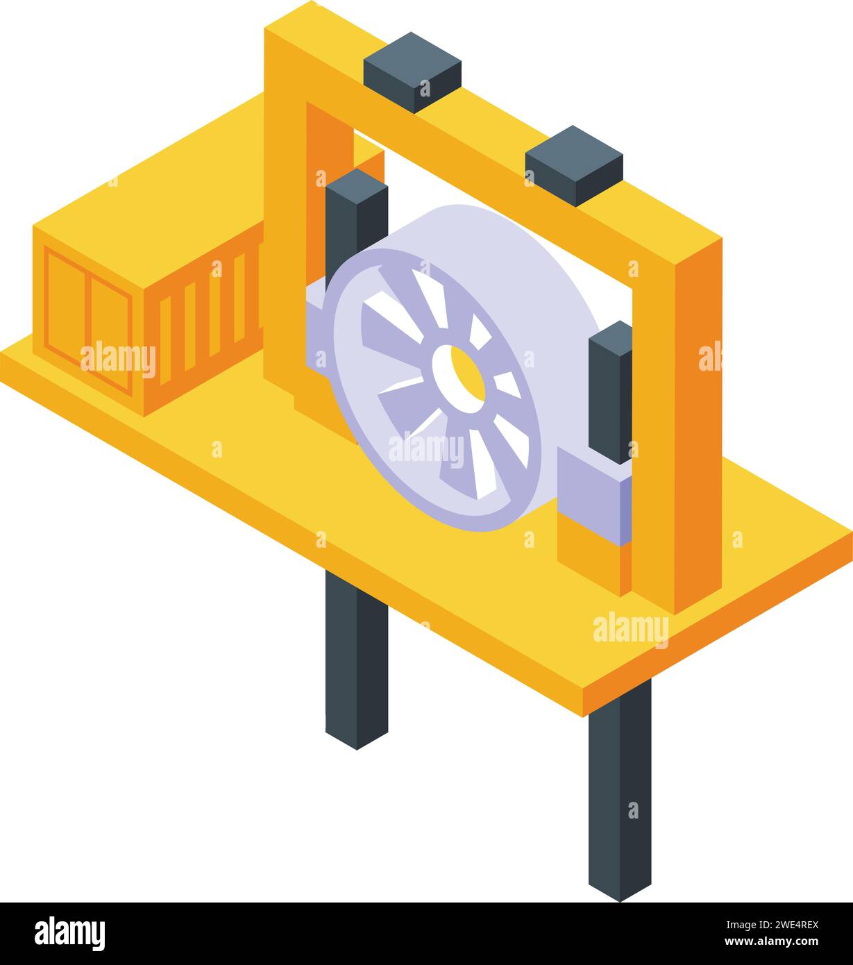 Source hydro energy icon isometric vector. Barrage structure. Science ...