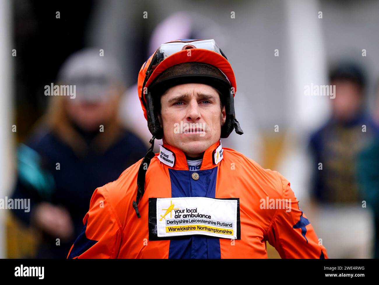 Jockey Harry Skelton at Newbury Racecourse, Berkshire. Picture date ...