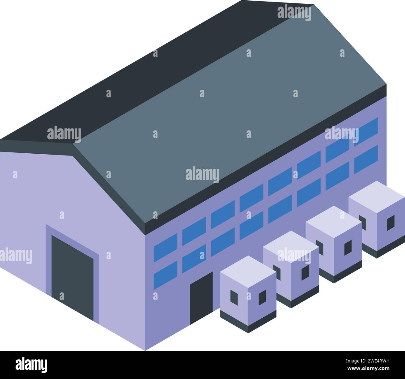 Factory storing hydrogen icon isometric vector. Source liquid. Bio ...