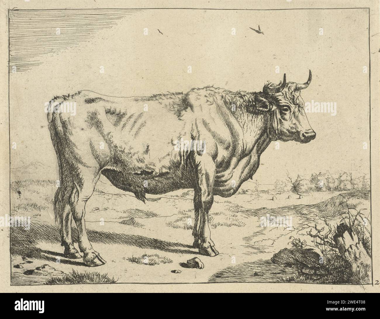 Taurus, standing to the right, with birds, Marcus de Bye, After Paulus ...