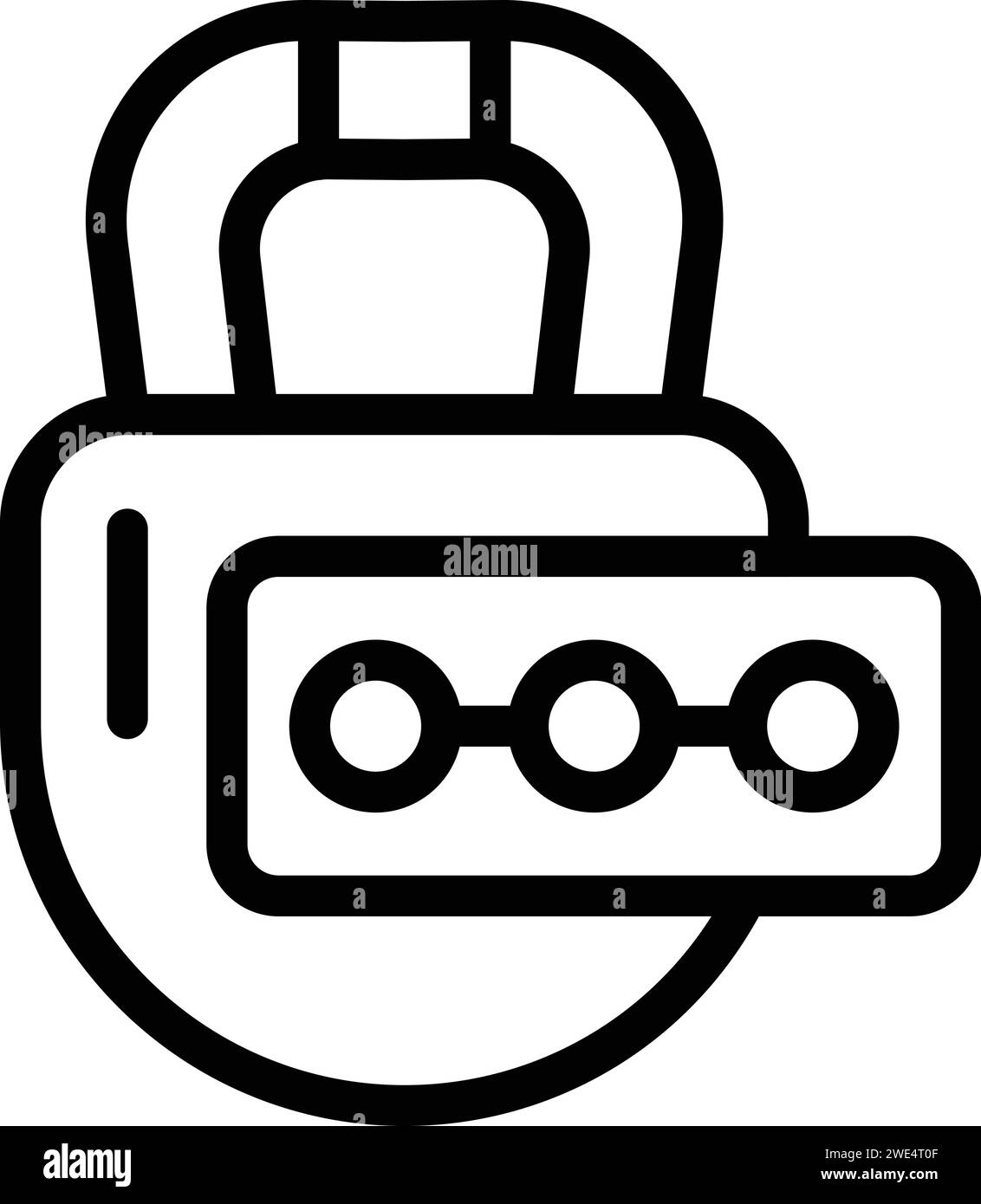 Computer password icon outline vector. Virus bug. Computer criminal ... Computer password icon outline vector. Virus bug. Computer criminal ...
