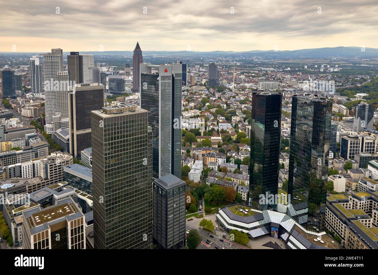 Aerial view on the downtown of Frankfurt am Main, Germany Stock Photo ...