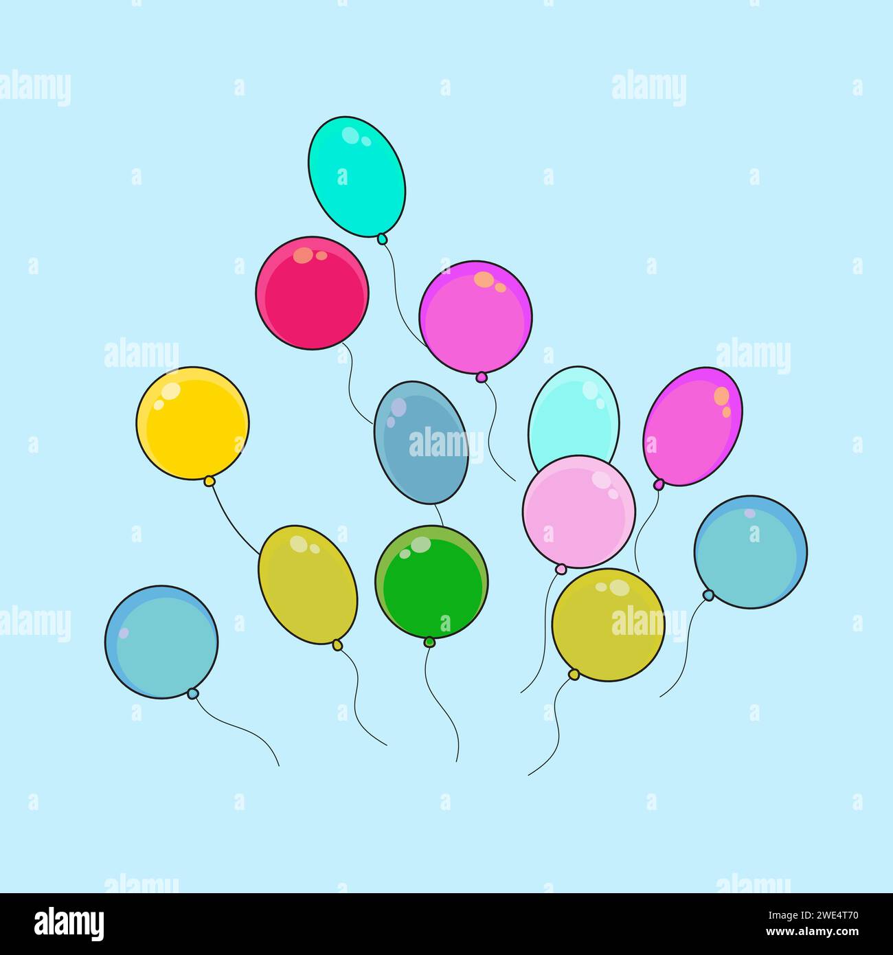 Play balloon birthday children Stock Vector Images - Alamy