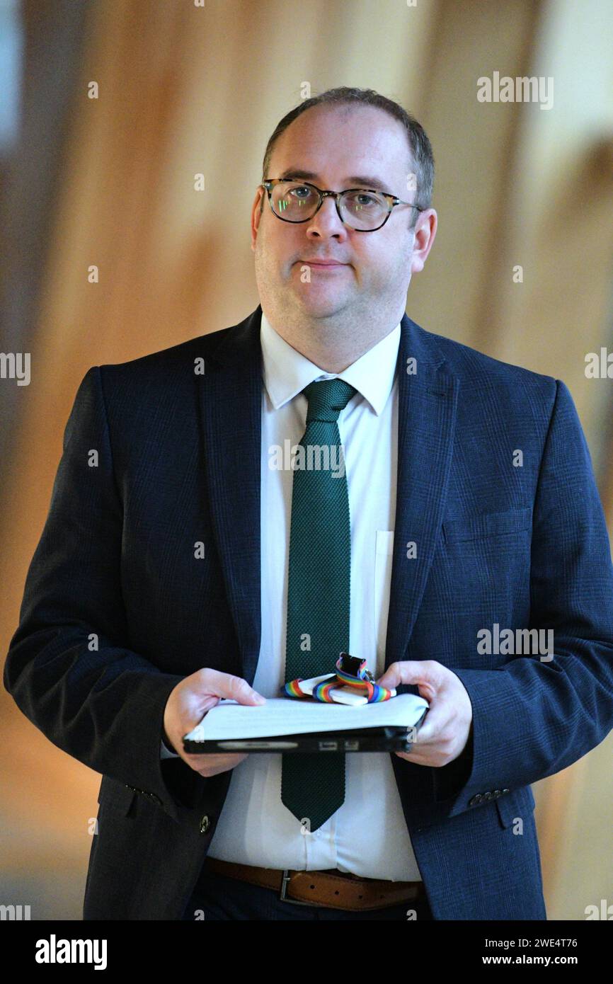 Edinburgh Scotland, UK 23 January 2024. Paul O'Kane MSP at the Scottish ...