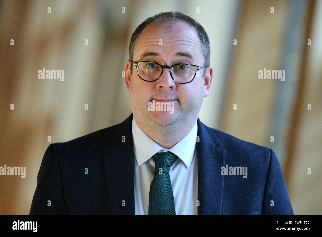 Edinburgh Scotland, UK 23 January 2024. Paul O'Kane MSP at the Scottish ...