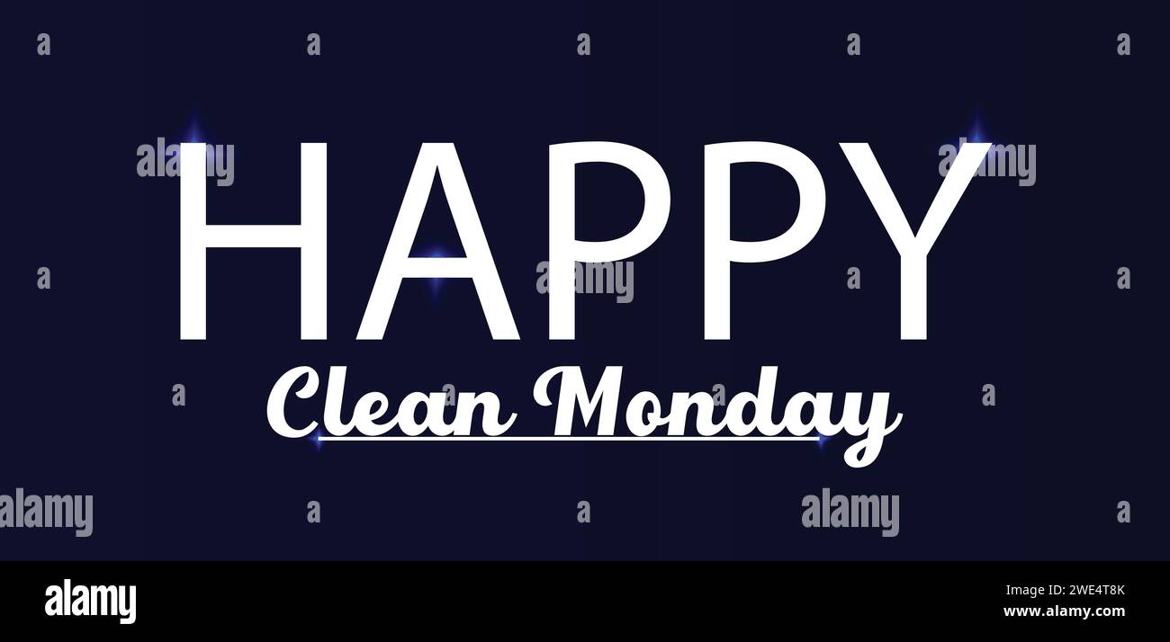 Happy clean monday stylish text design Stock Vector Image & Art - Alamy
