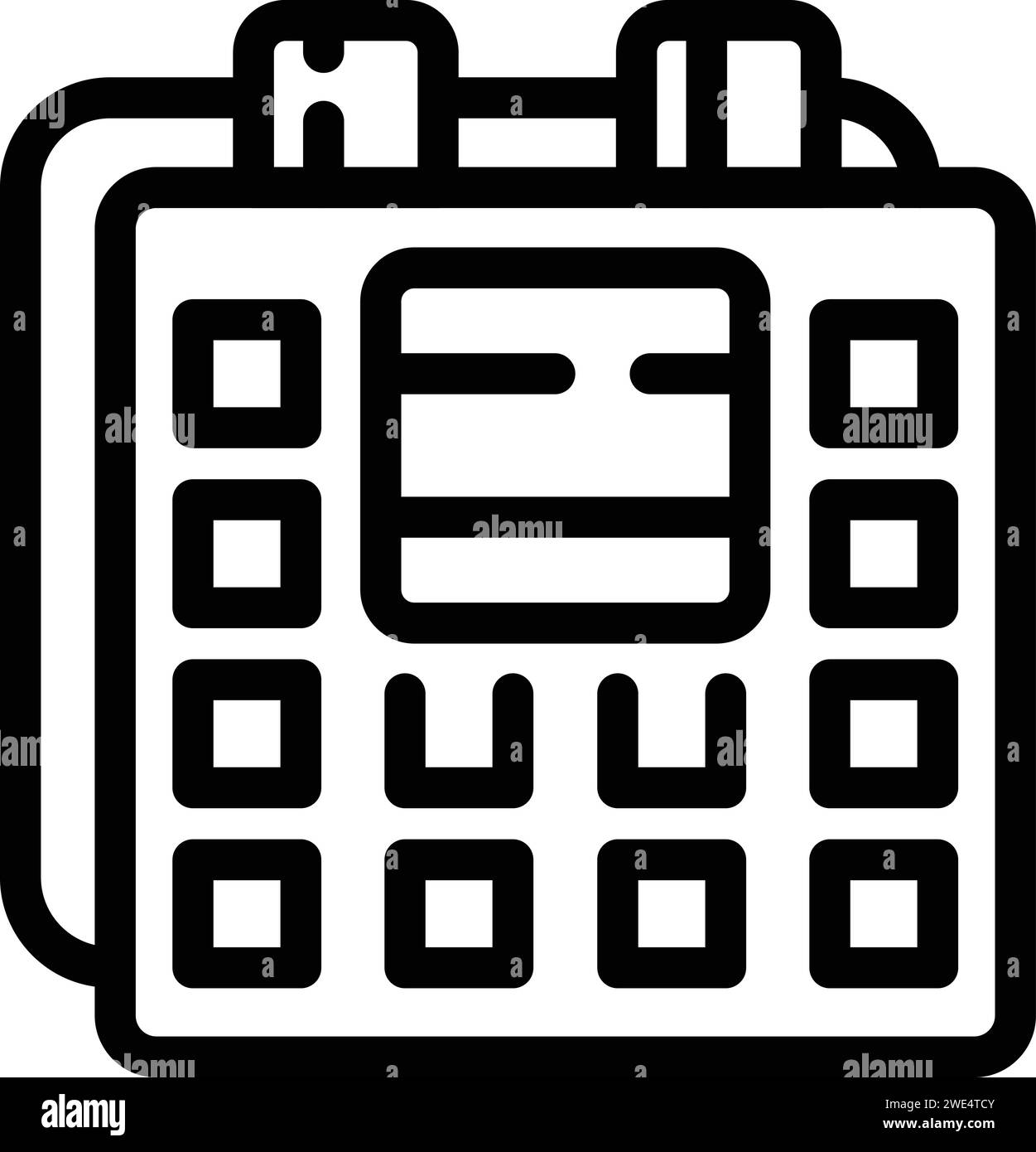 Calendar spanish lesson icon outline vector. Skill education. Class ...