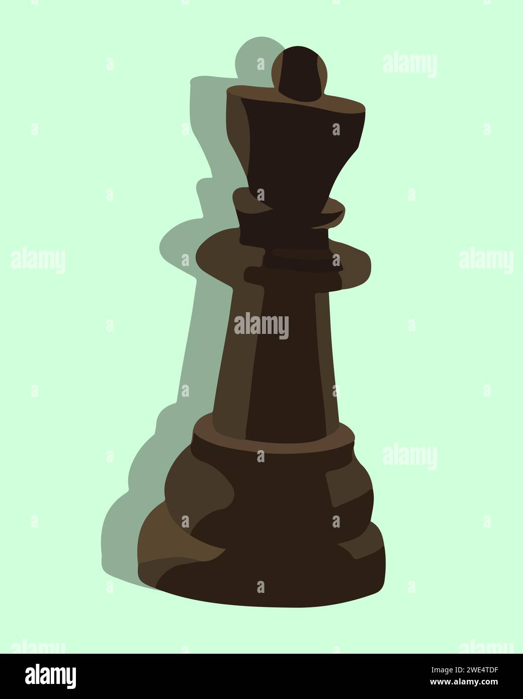 Vector isolated illustration of queen chess piece Stock Vector Image ...