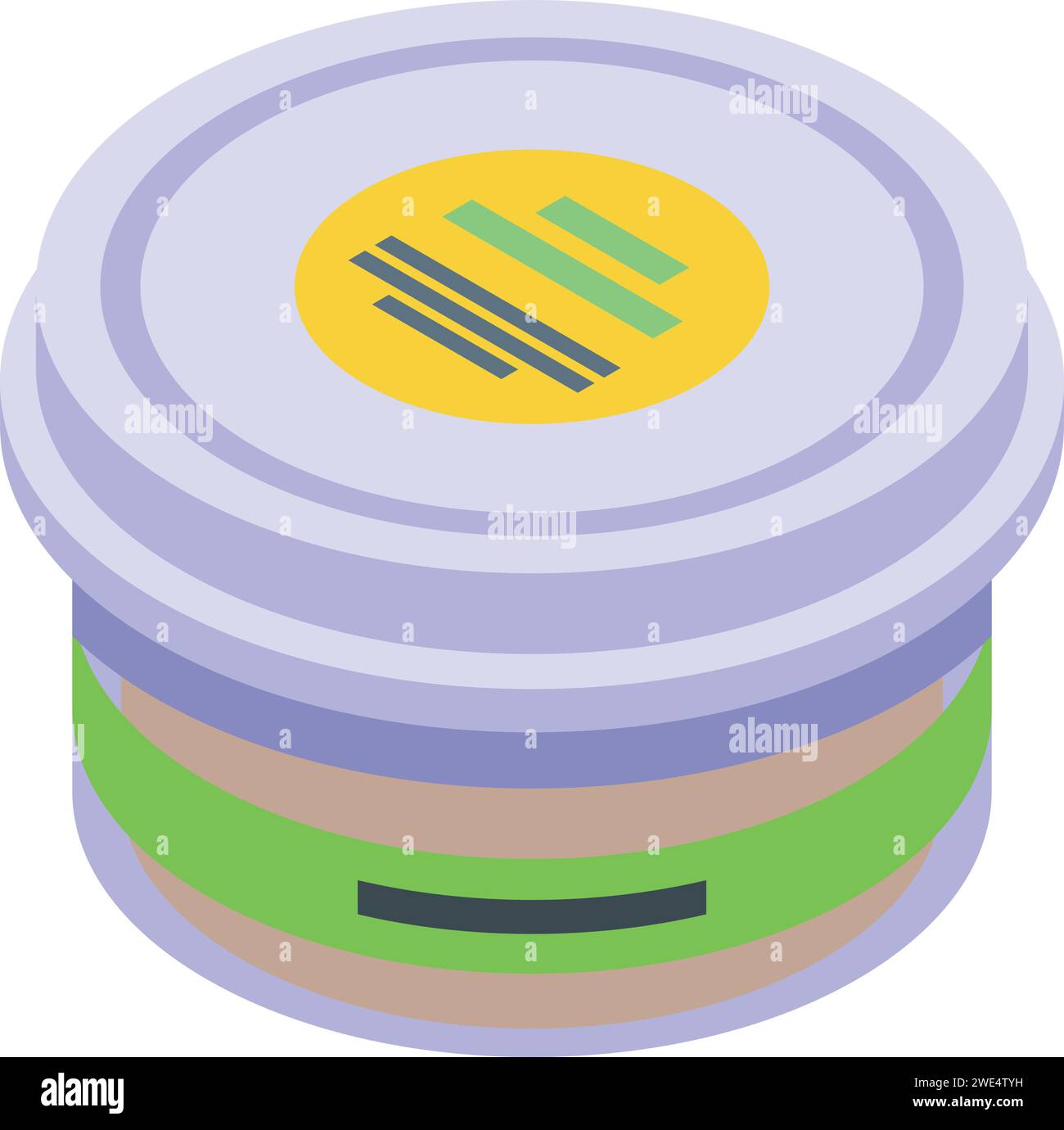 Cream tahini pot icon isometric vector. Cooking paste. Condiment seed ...