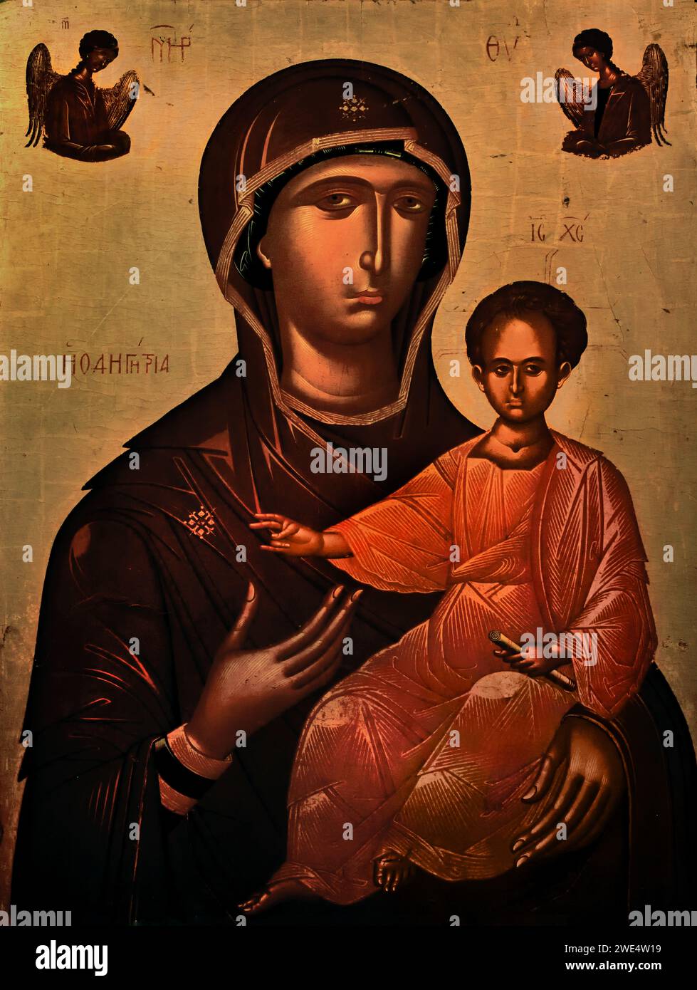 The Virgin Hodegetria.1623, 17th century The icon bears the forged ...