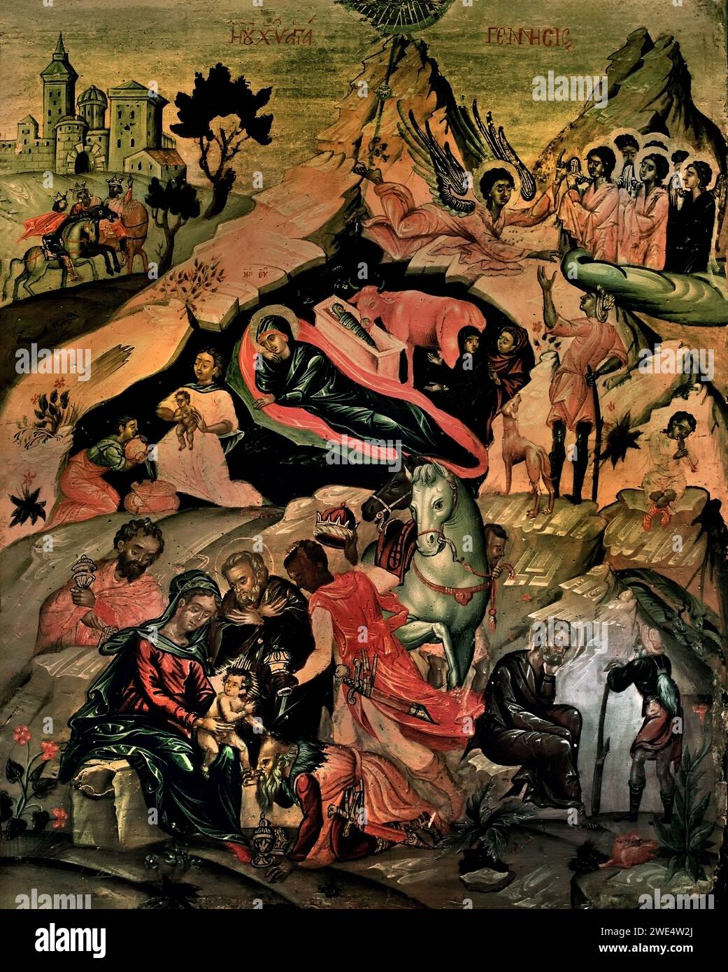 Adoration of the three kings iconography hi-res stock photography and ...