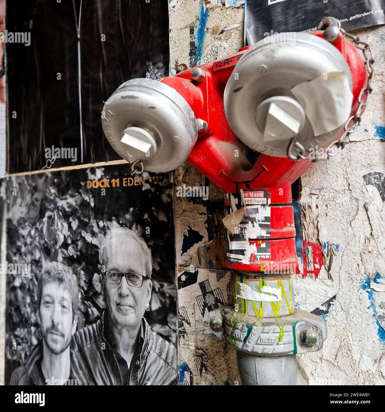Fire hydrants, Prenzlauerberg district, Berlin, Brandenburg, Germany ...