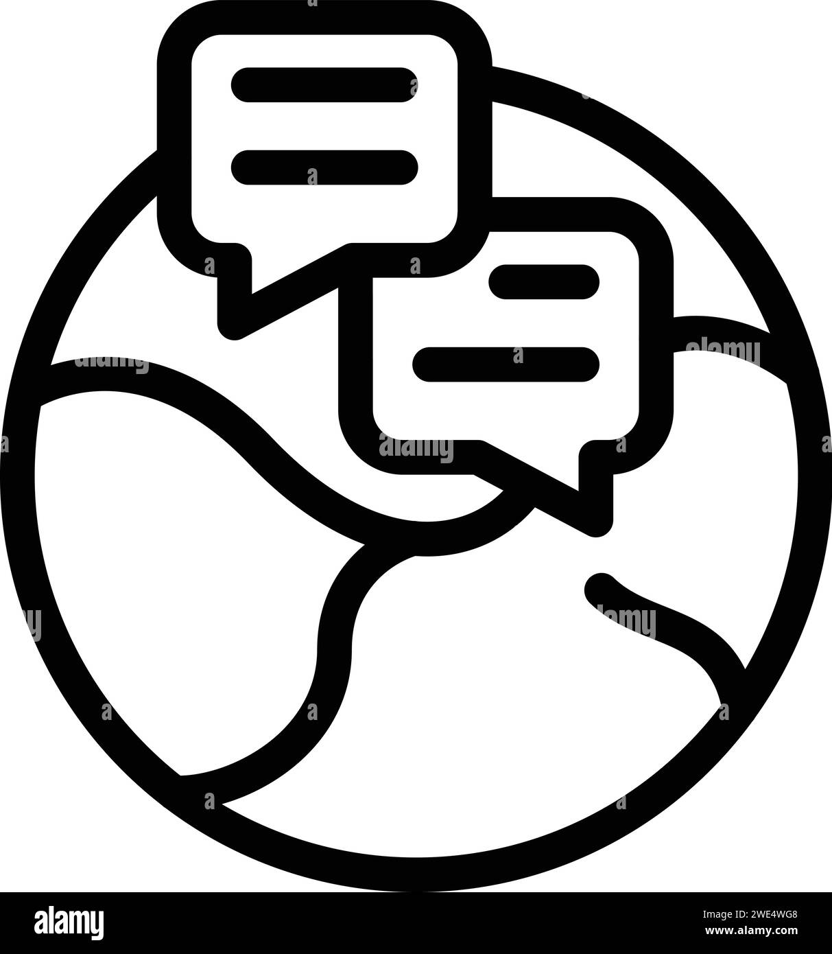 Global spanish lesson icon outline vector. Tutor book. Center class ...