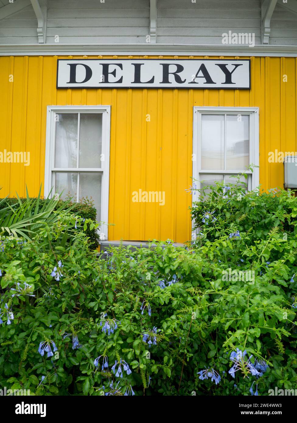 A renovated freight building at the preserved Florida East Coast ...