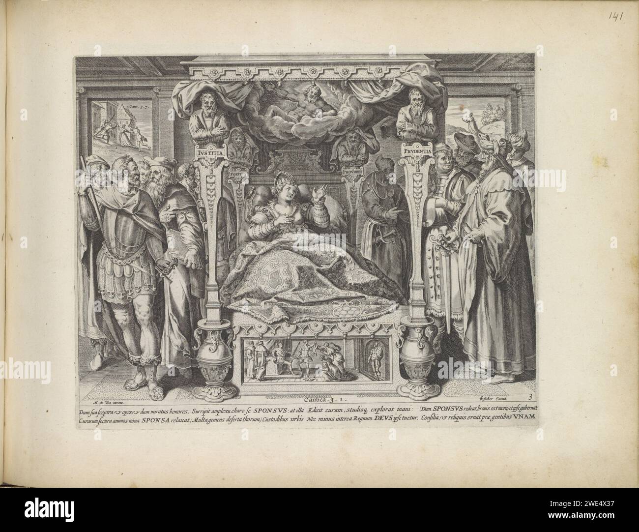 Bed with the bride of Christ, 1643 print The bride of Christ (the ...
