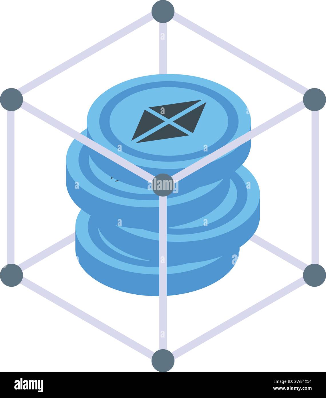 Crypto coin metaverse icon isometric vector. Virtual simulation. Game ...