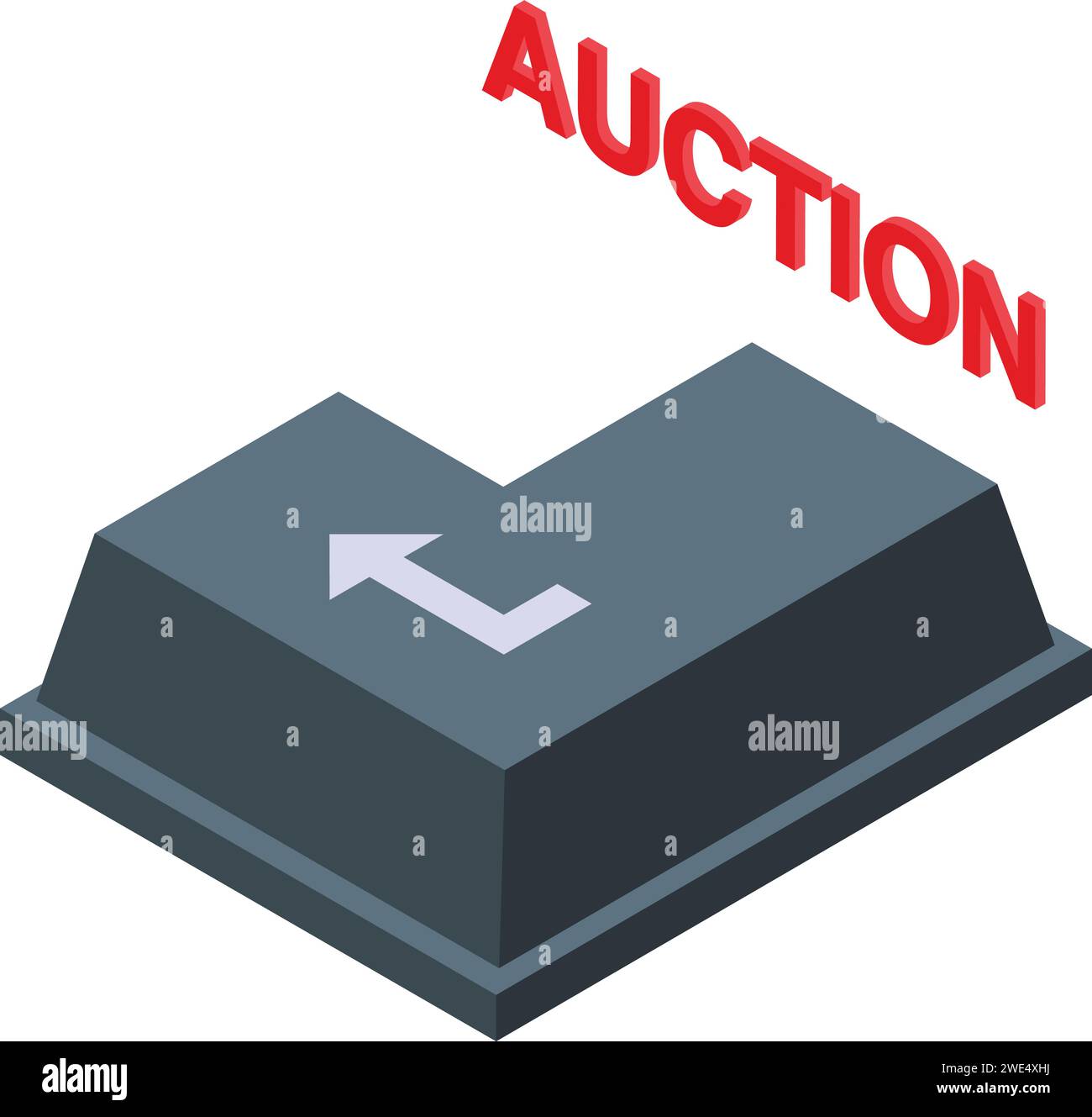 Woman online auction Stock Vector Images - Alamy