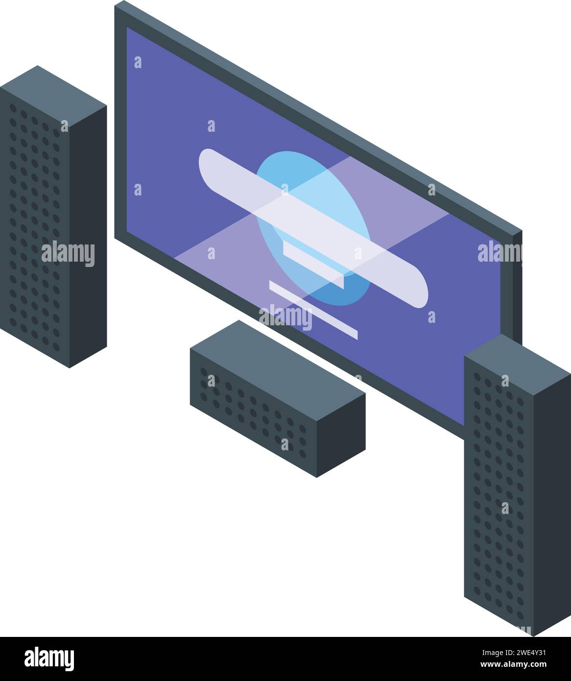 Screen home theater icon isometric vector. Sound player. Room cinema Stock Vector Image & Art ...