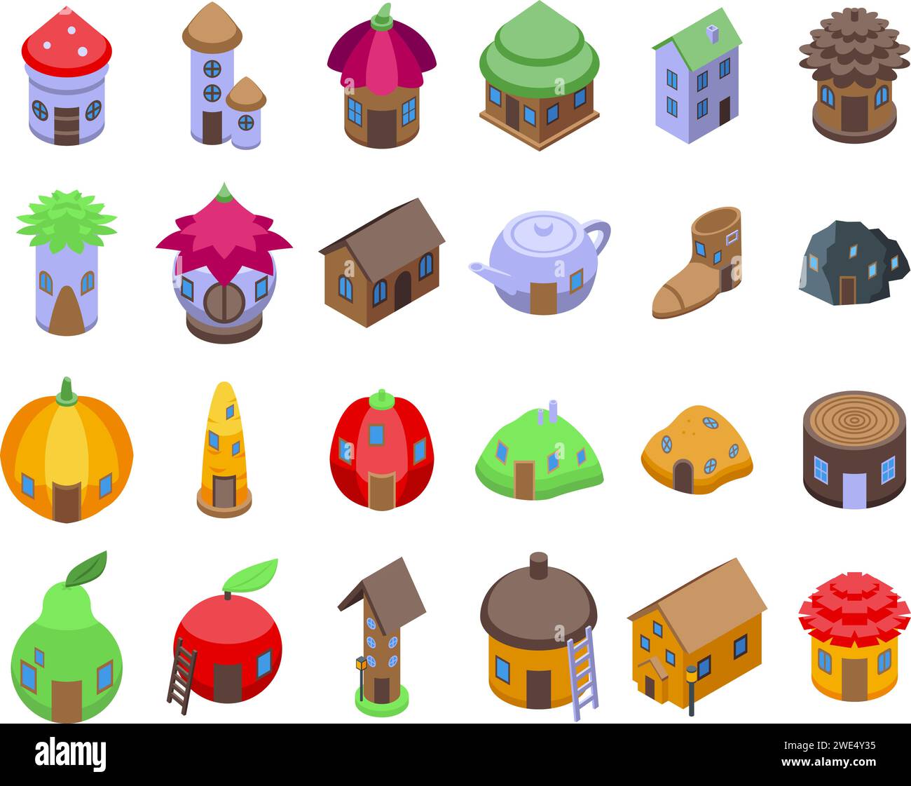 Elf dwelling Stock Vector Images - Alamy