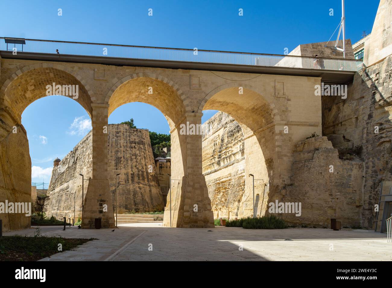 Valletta, Malta - June 1st 2020: View from inside the Valletta Great ...