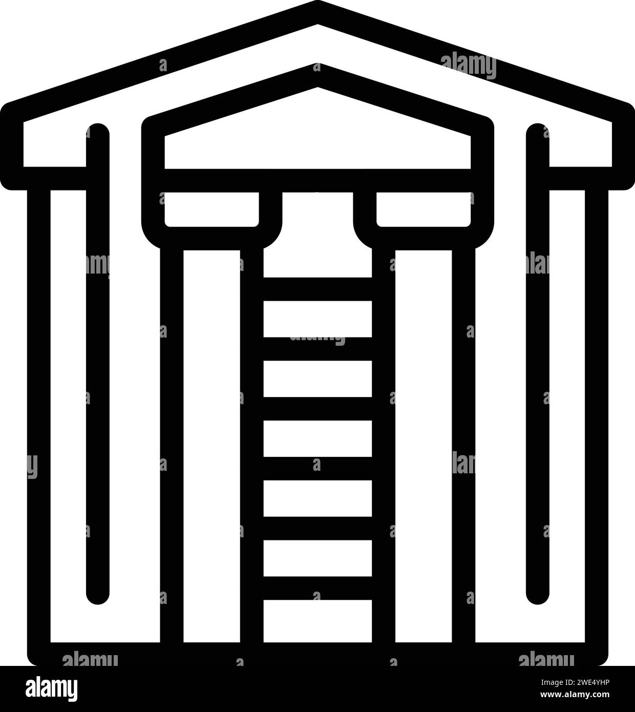 Culture center icon outline vector. Tel aviv city. Opera clouds sky ...