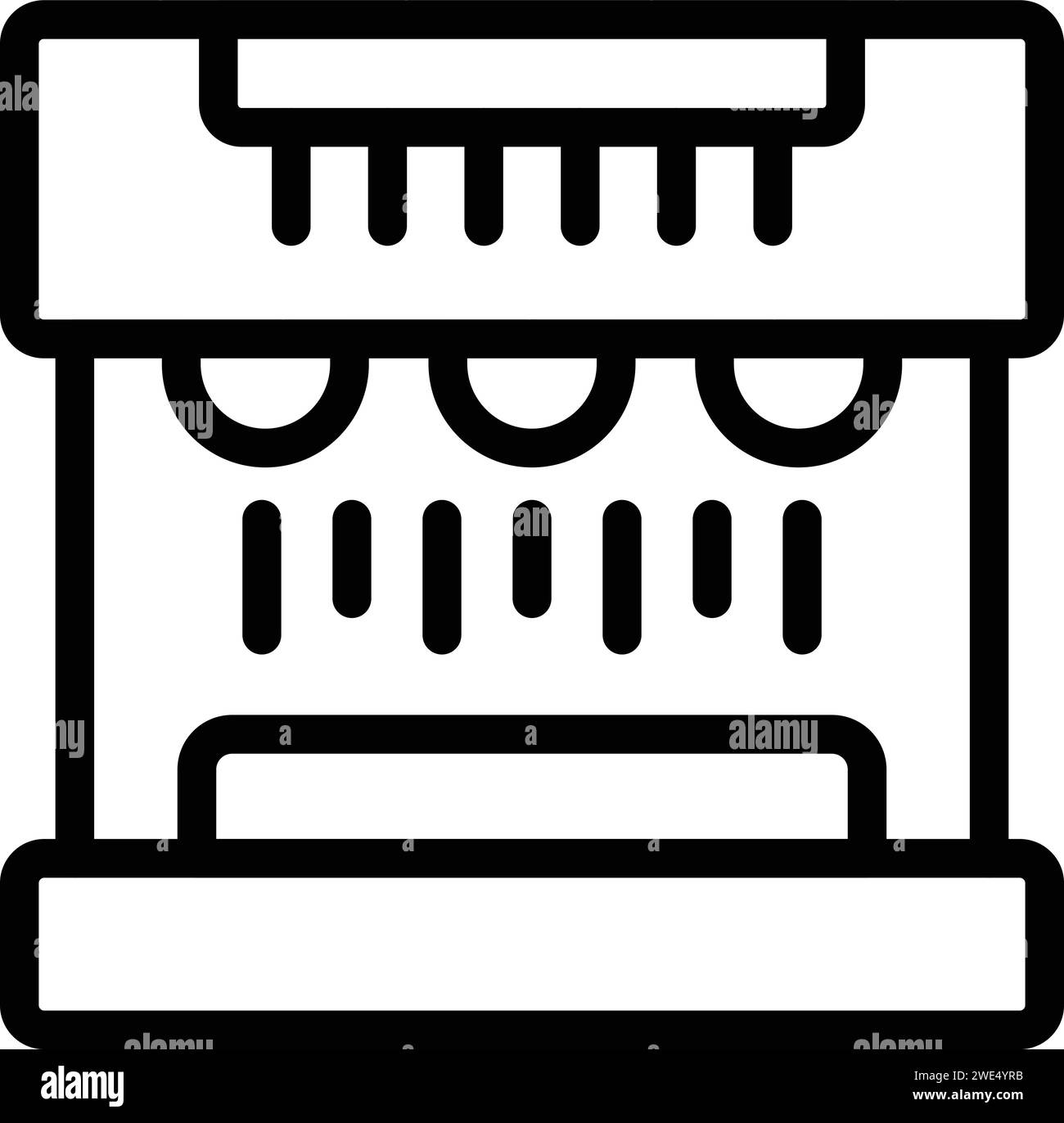 Bank equipment detector icon outline vector. Device money check. Device ...