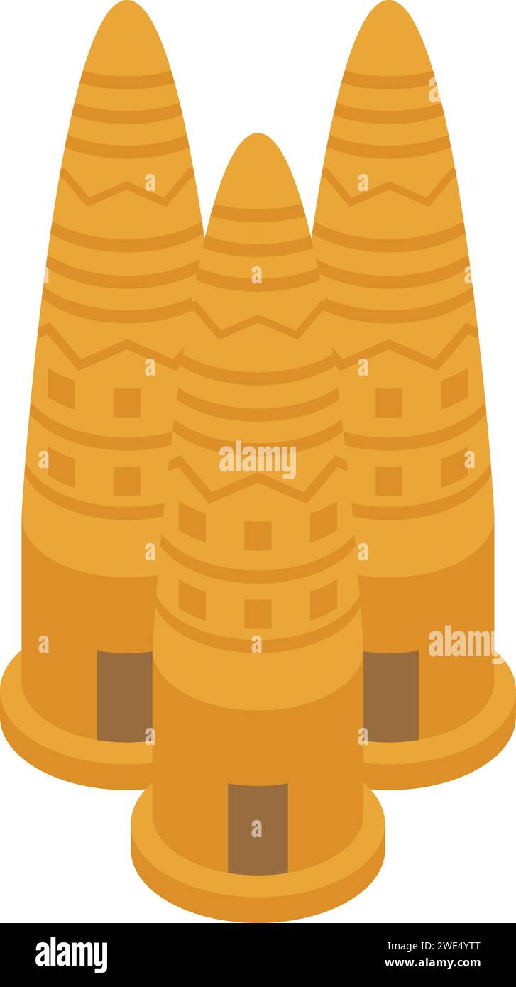 Qatar buildings icon isometric vector. State pride. City building Stock ...