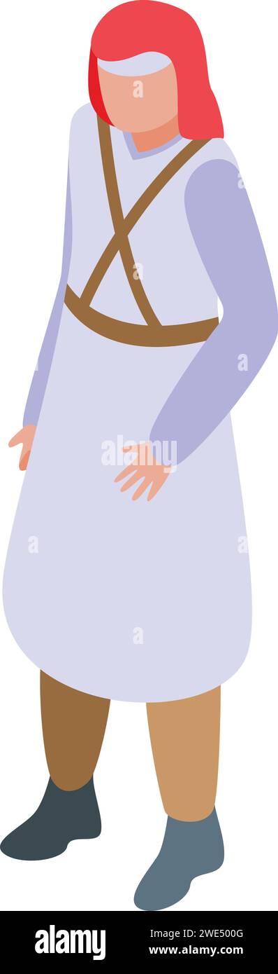 Qatar person icon isometric vector. Patriotic state. Structure ...