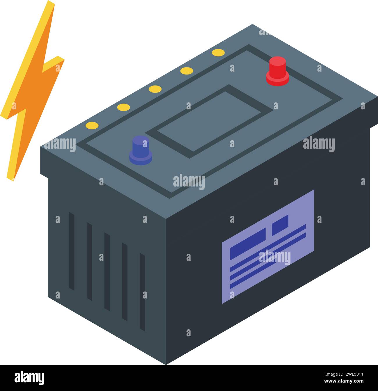 Car battery energy icon isometric vector. Ecology electric. Water eco ...