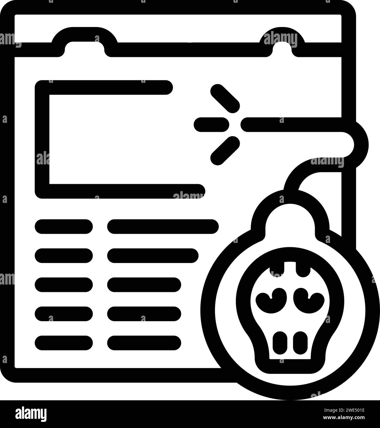 Web Data Network Icon Outline Vector Virus Social Bug Dark Scam Stock Vector Image And Art Alamy