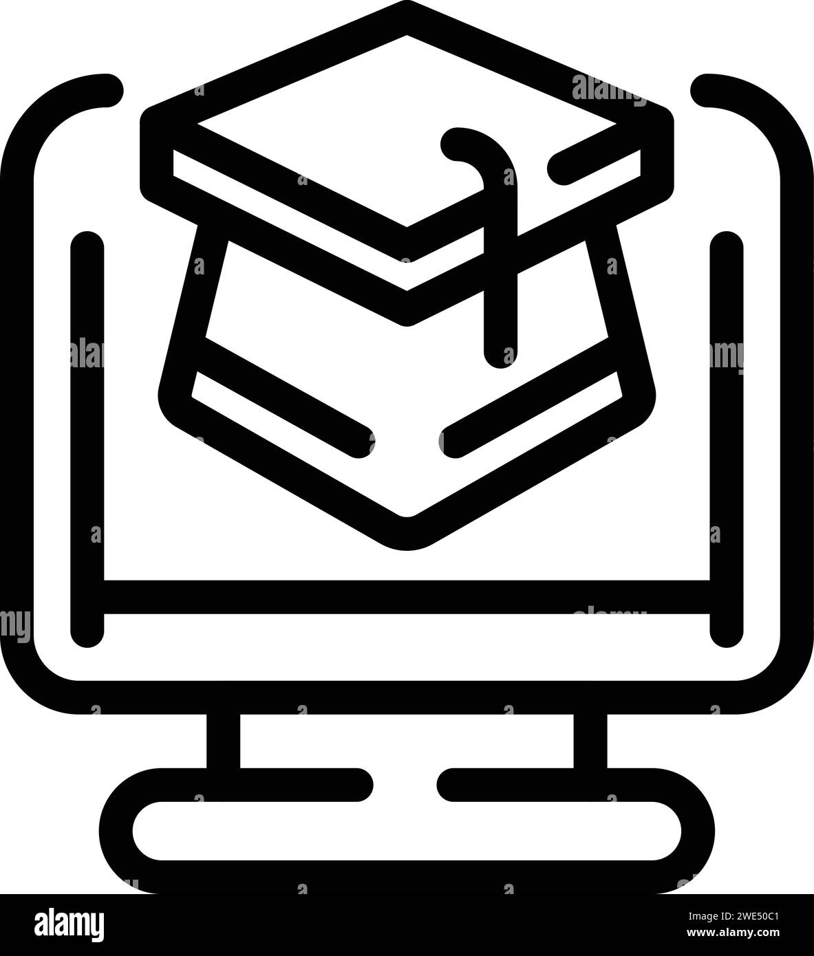 Online lesson school icon outline vector. Speak adult. Center class ...