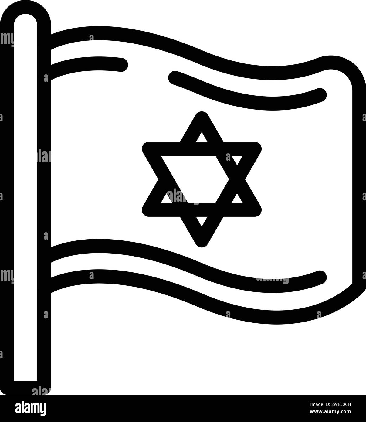 Modern israel flag Black and White Stock Photos & Images - Alamy