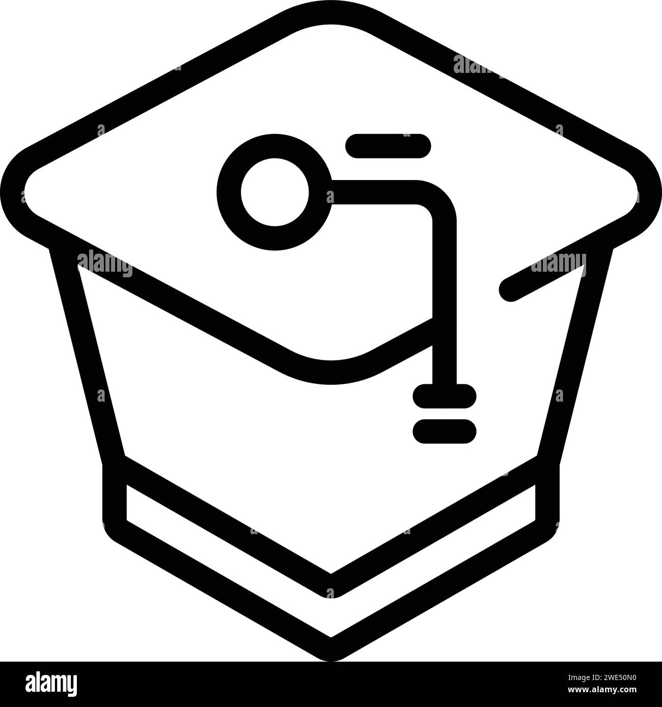 Chemistry graduation hat icon outline vector. Student lady. Expert lady ...