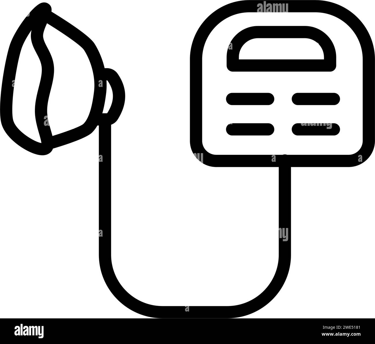Nebulizer line icon. Medical equipment for inhalation in the diseases ...