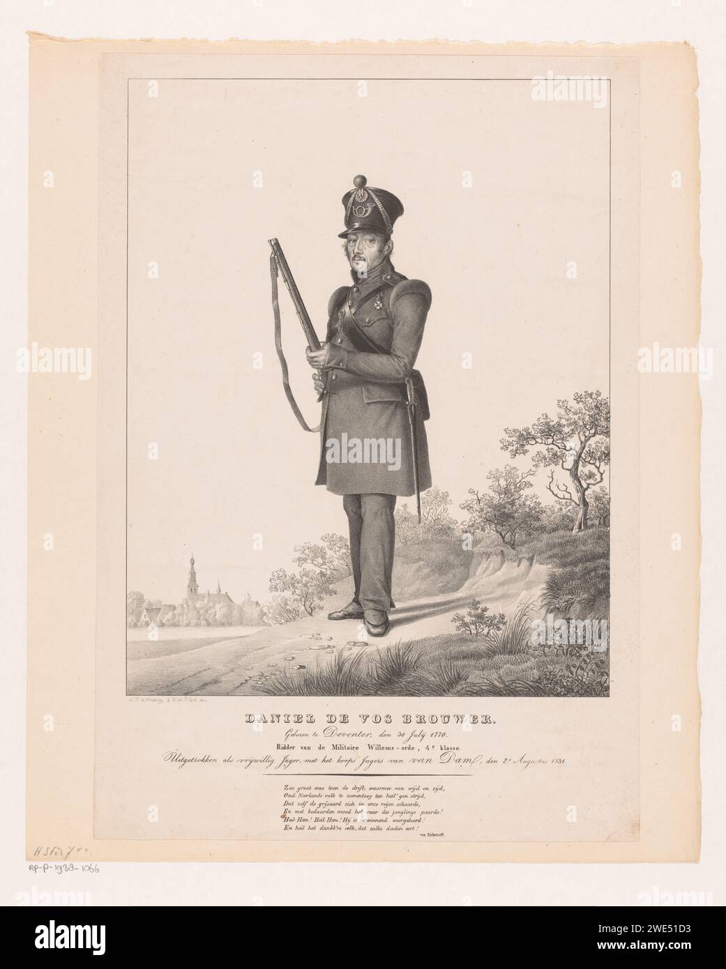 Portrait of David de Vos Brouwer, Louis Henri de Fontenay, after Willem ...