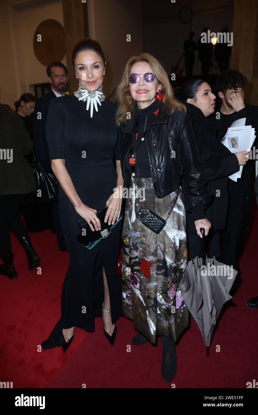 Paris, France on January 23, 2024, Nadia Fares and Cyrielle Clair ...