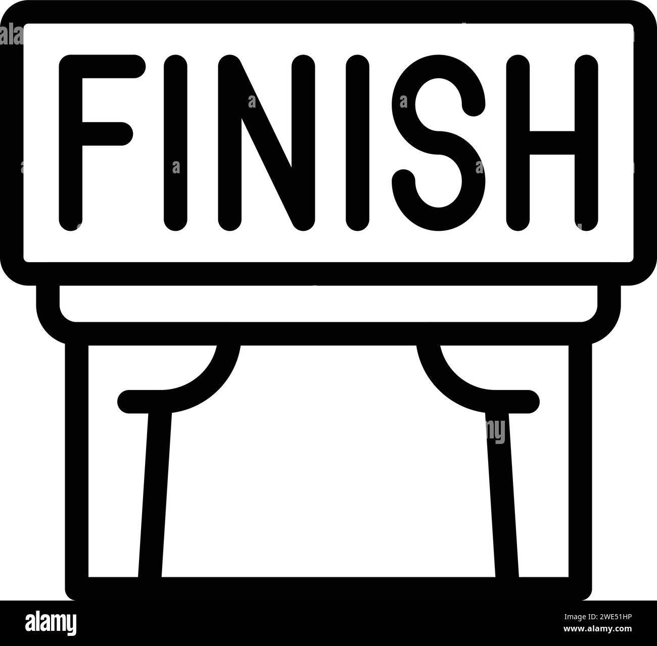 Finish line marathon icon outline vector. Walk sport. Race competition ...