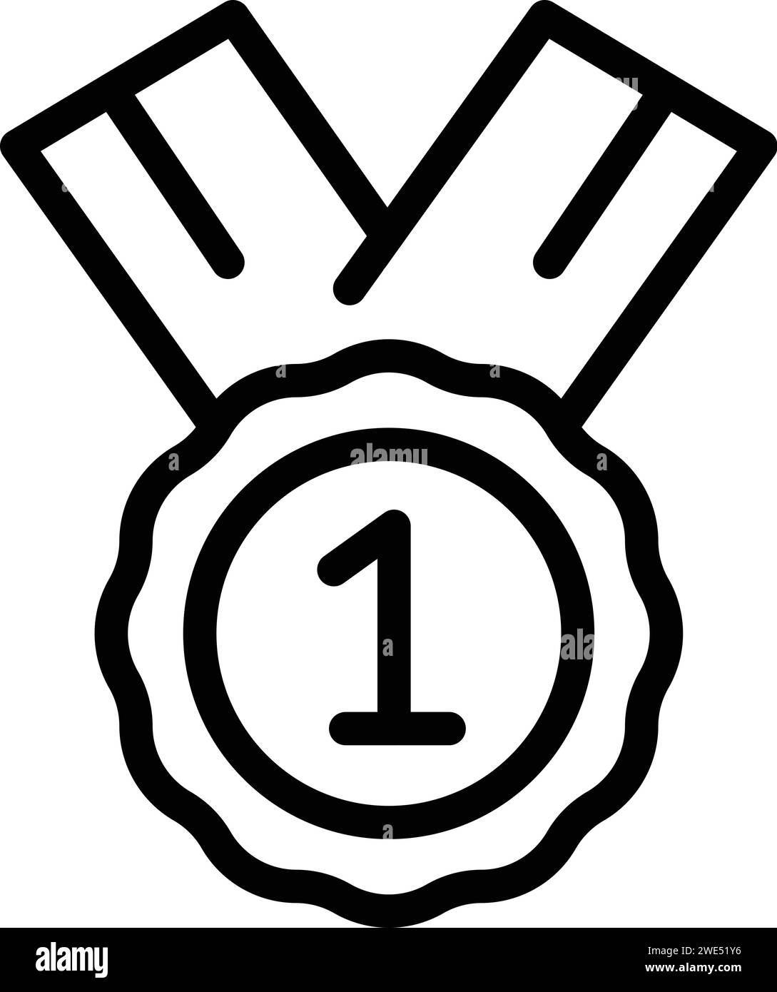 First place marathon icon outline vector. Female spring. Individual ...